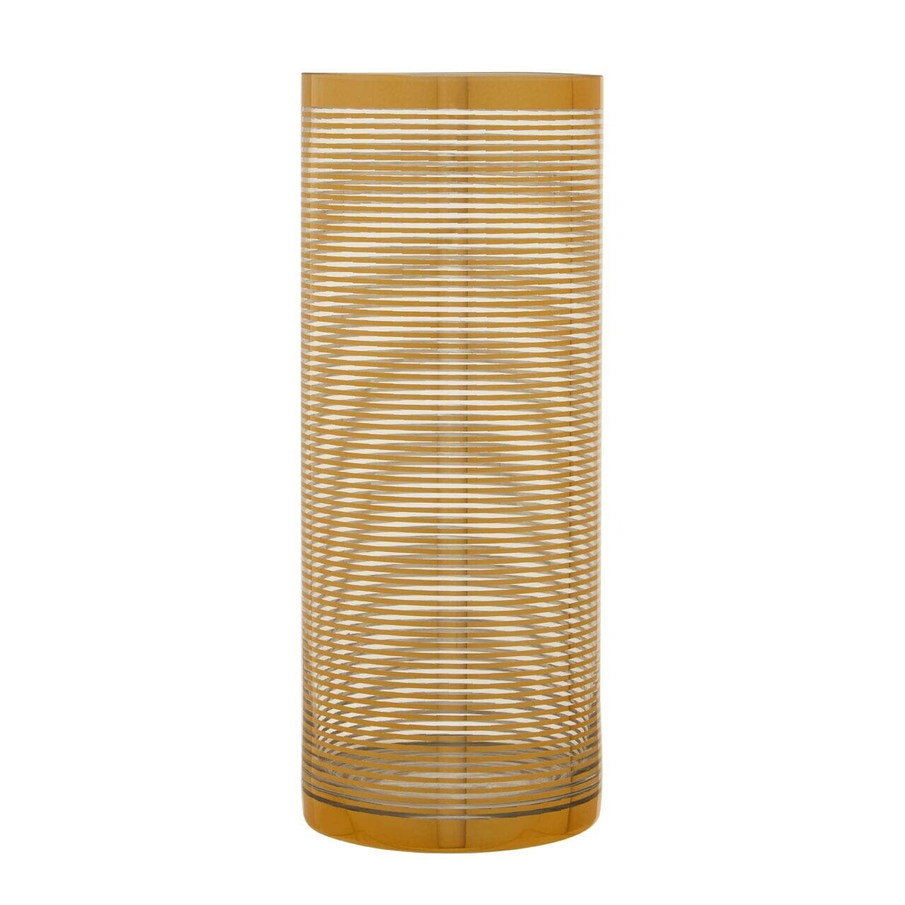 Premier Housewares Gold Finish Decorative Vase/ Accentuated With Stripe ...