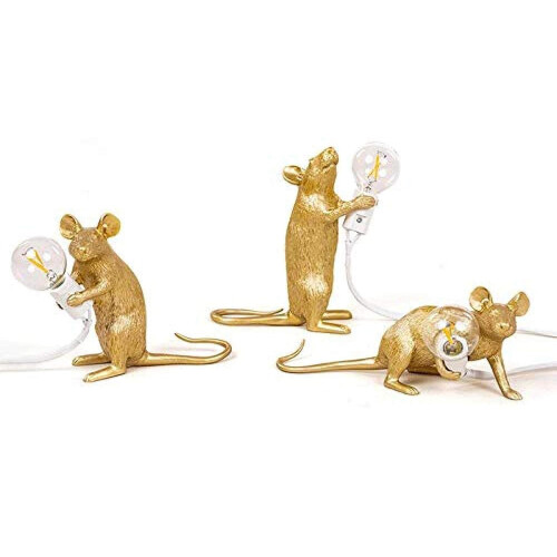 3pcs Resin Rat Lamps Mouse Led Table Lampled Desk Lamp Home Decor Desk ...