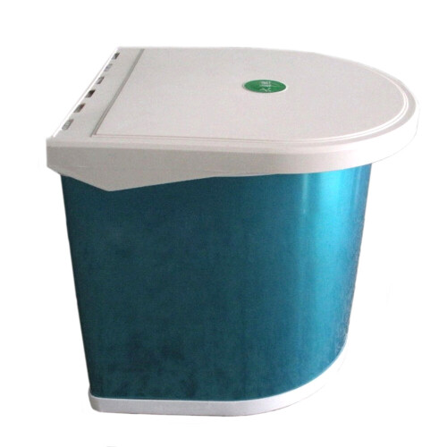 8L Kitchen Open Door Type Rotatable Waste Bin Stainless Steel on OnBuy