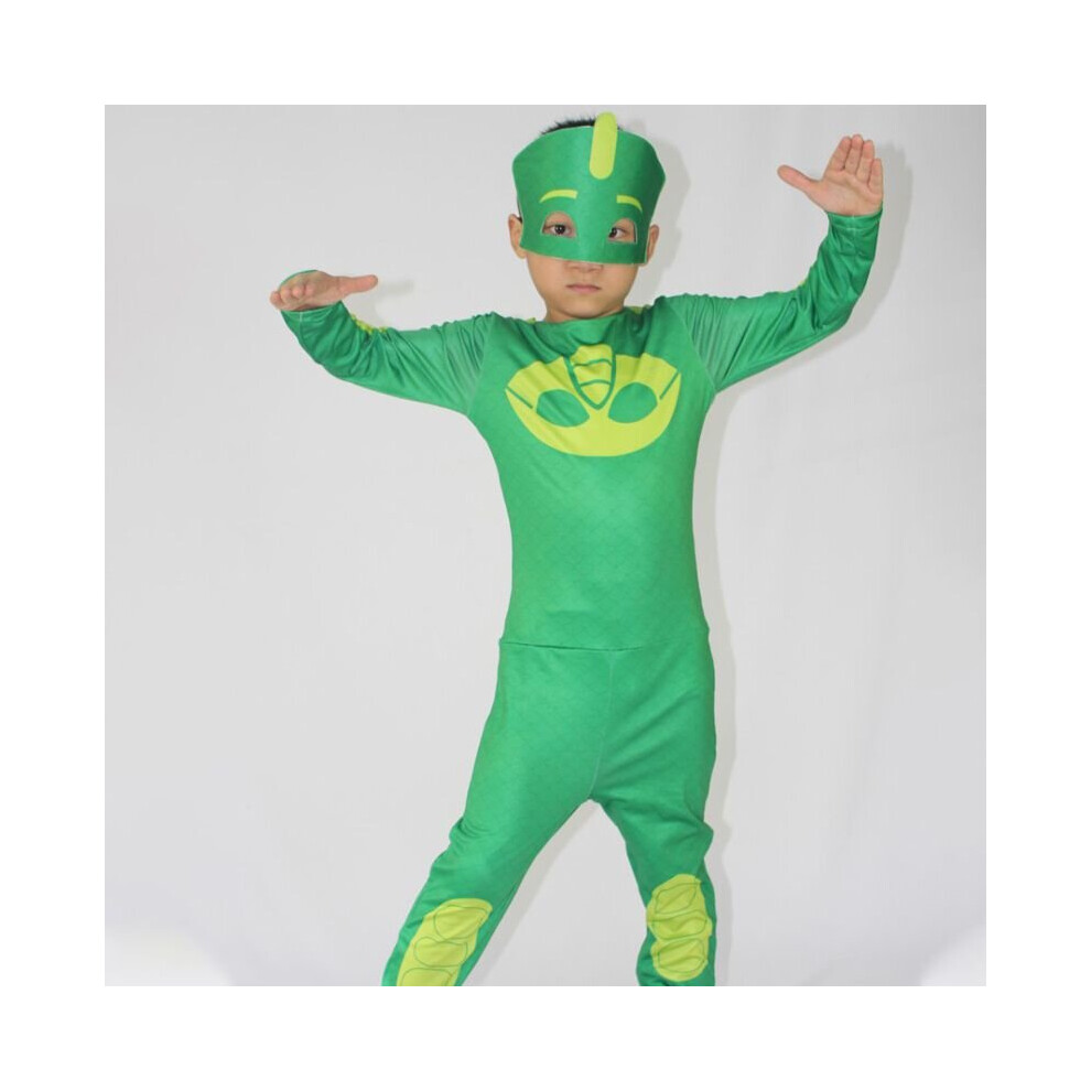 (Green, 140cm) NobleKids PJ Mask Costume Catboy Owlette Gekko Jumpsuit ...