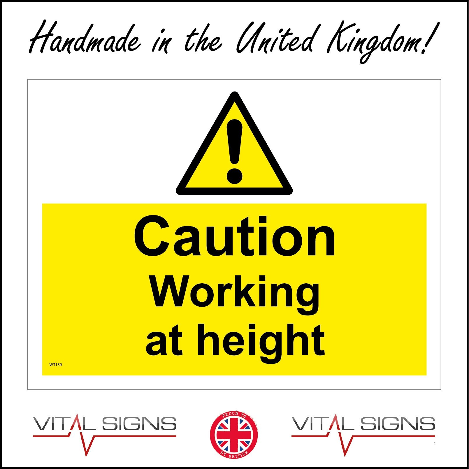 (600 x 450mm - 24 x 18, C - Dibond / Composite Aluminium) WT159 Caution ...