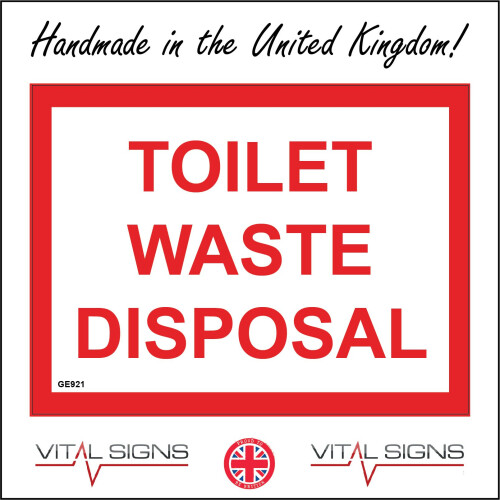 GE921 Toilet Waste Disposal Sign Campsite Elsan Clean Organic ...