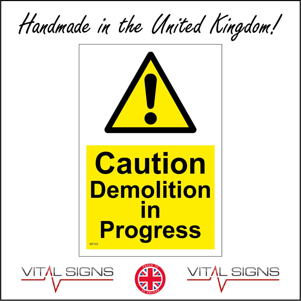 (150 x 200mm - 6 x 8, C - Dibond / Composite Aluminium) WT155 Caution ...