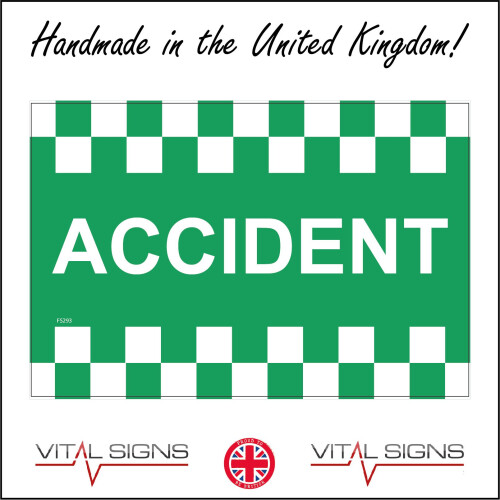 (600 x 450mm - 24 x 18, D - 1mm Pvc Foamex) FS293 Accident Sign ...