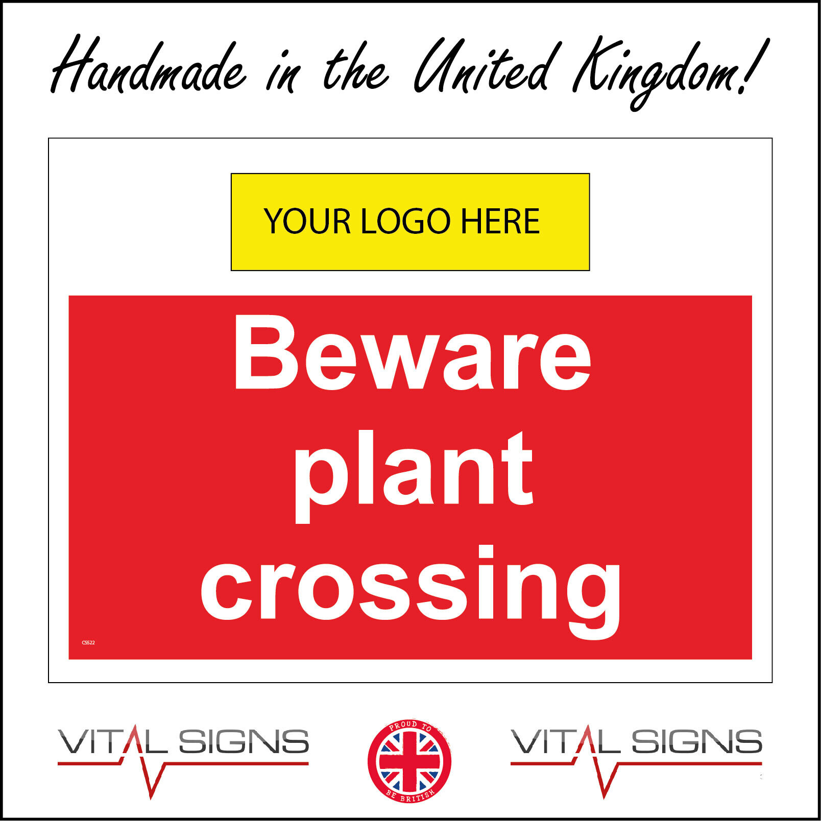 (150 x 100mm - 6 x 4, B - Magnetic - Vehicle Grade) CS522 Beware Plant ...