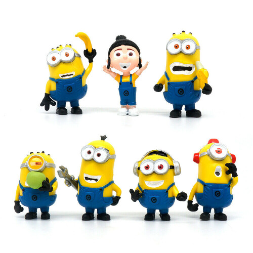 7Pcs Set Minions 2.5" Figure Doll Model Toy Gift Despicable me Agnes ...