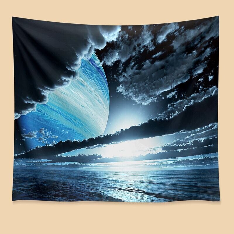 (Sky) 1.3*1.5m Ins Tapestry Starry Sky Night Moon Background Cloth Wall ...