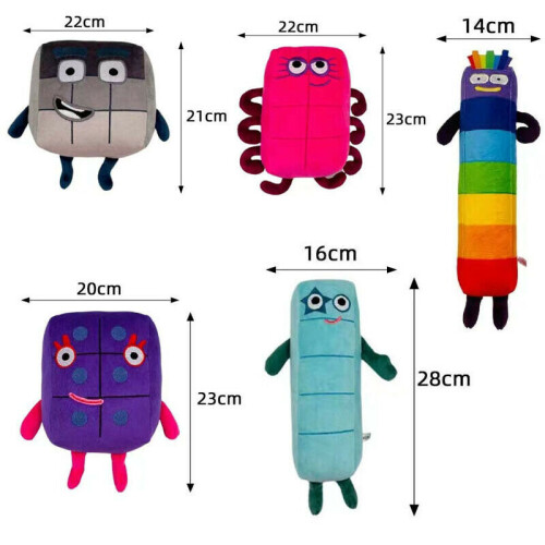 (5PCS/SET) Numberblocks Plush Doll Educational Stuffed Toys on OnBuy