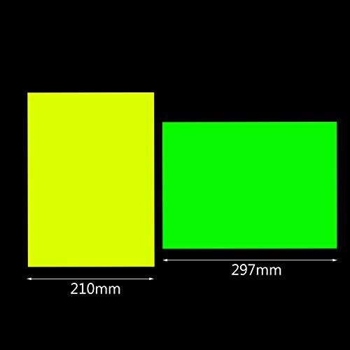 40 Sheets Neon Papers Glow Party Decorations Supplies DIY UV Blacklight ...