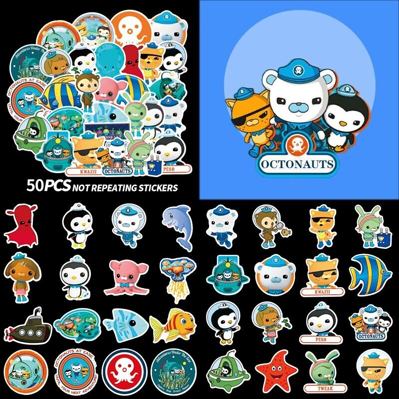 50pcs The Octonauts Sticker Bomb Pack DIY Imposter Crew Set Laptop Bike ...