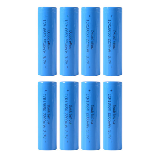 8x 3.7V 2200mAh 18650 Rechargeable Li-ion Battery Flat Top for ...