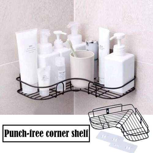 Non Perforated Corner Rack Toilet Tripod Toilet Bathroom Wall Suction ...