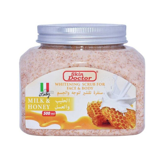 Skin Doctor Milk & Honey Scrub For Face & Body Smooth, Glowing Skin ...
