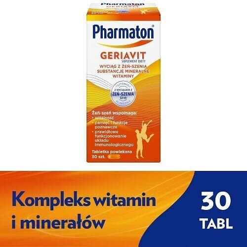 Pharmaton Geriavit, 30 tabletek powlekanych on OnBuy