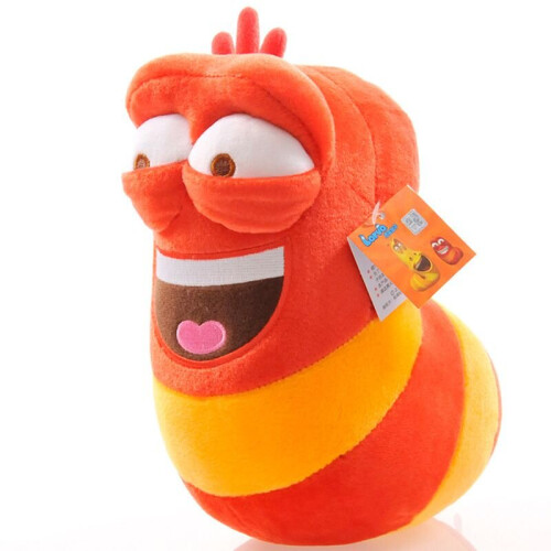 Red 30cm Korean Anime Fun Insect Slug Creative Larva Soft Plush Toys Stuffed Worm Dolls