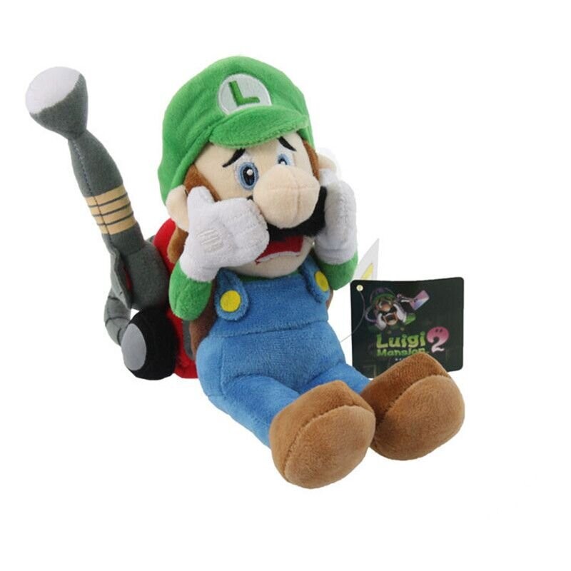 (18cm Luigi) 18cm Super Mario Bros Luigi Plush Dolls Stuffed Soft Mario ...