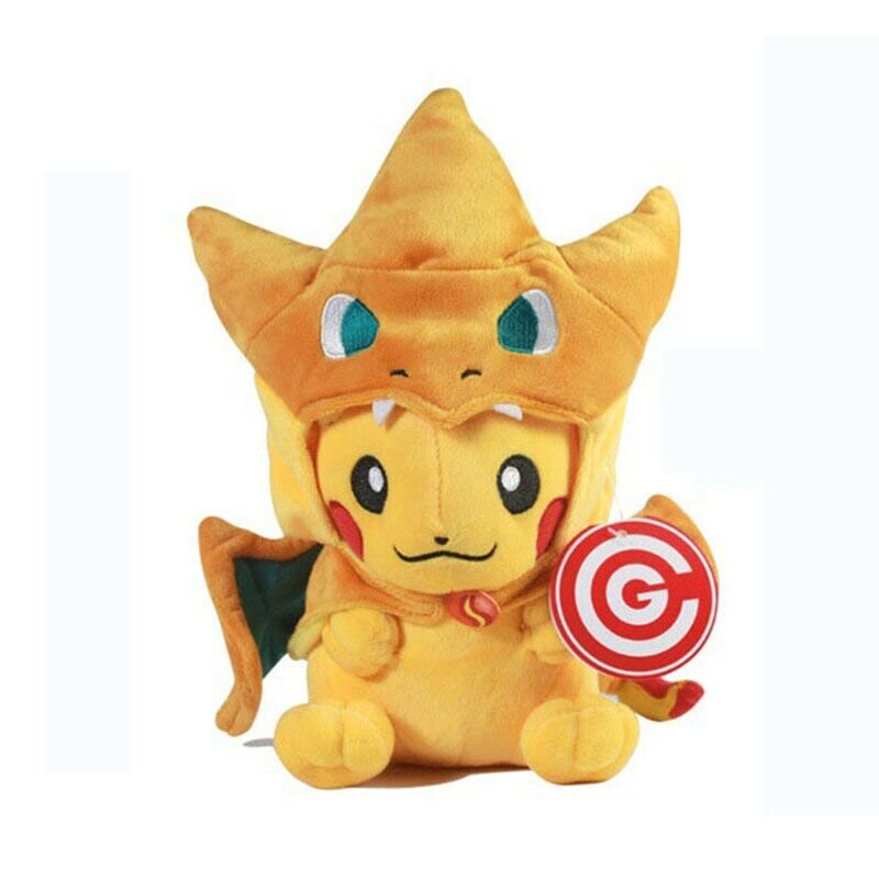 (Orange-B) Pikachu Cosplay Plush Toys Mega Pokemon Cos Charizard Soft ...