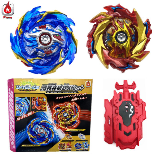 (Wired Launcher) Beyblade Burst Superking B-174 LIMIT BREAK DX w/ Ruler Wired Sparking Launcher ...