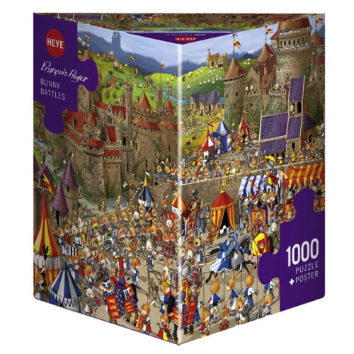 HY29920 - Heye Puzzles - Triangular, 1000 Pc - Bunny Battles, Ruyer on ...