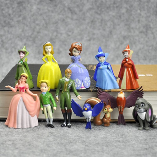 12pcs 12pcs Sofia the First Princess Sophia Cake Figures Collectible Gift Model Toys
