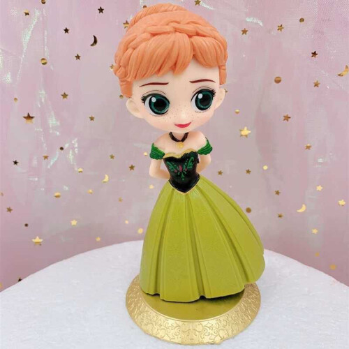 (Gold Base-Anna, 16cm) Frozen Princess Elsa Anna Sofia Mini Figures PVC ...
