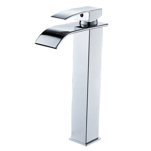 Waterfall Bathroom Counter Top Basin Mixer Tap Taps Sink Tall Chrome ...