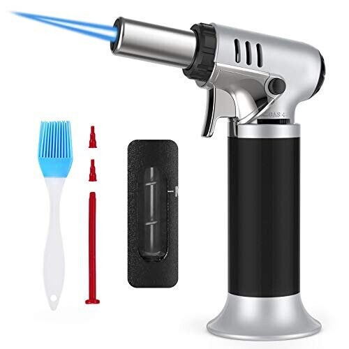 Blow Torch, Kitchen Torch Lighter with Safety Lock, Refillable Butane ...