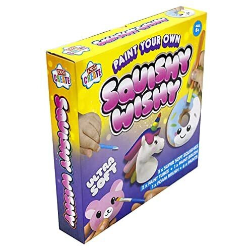 Kids Create - Paint Your Own Squishy Wishy - 3 Soft Squishies - Craft ...