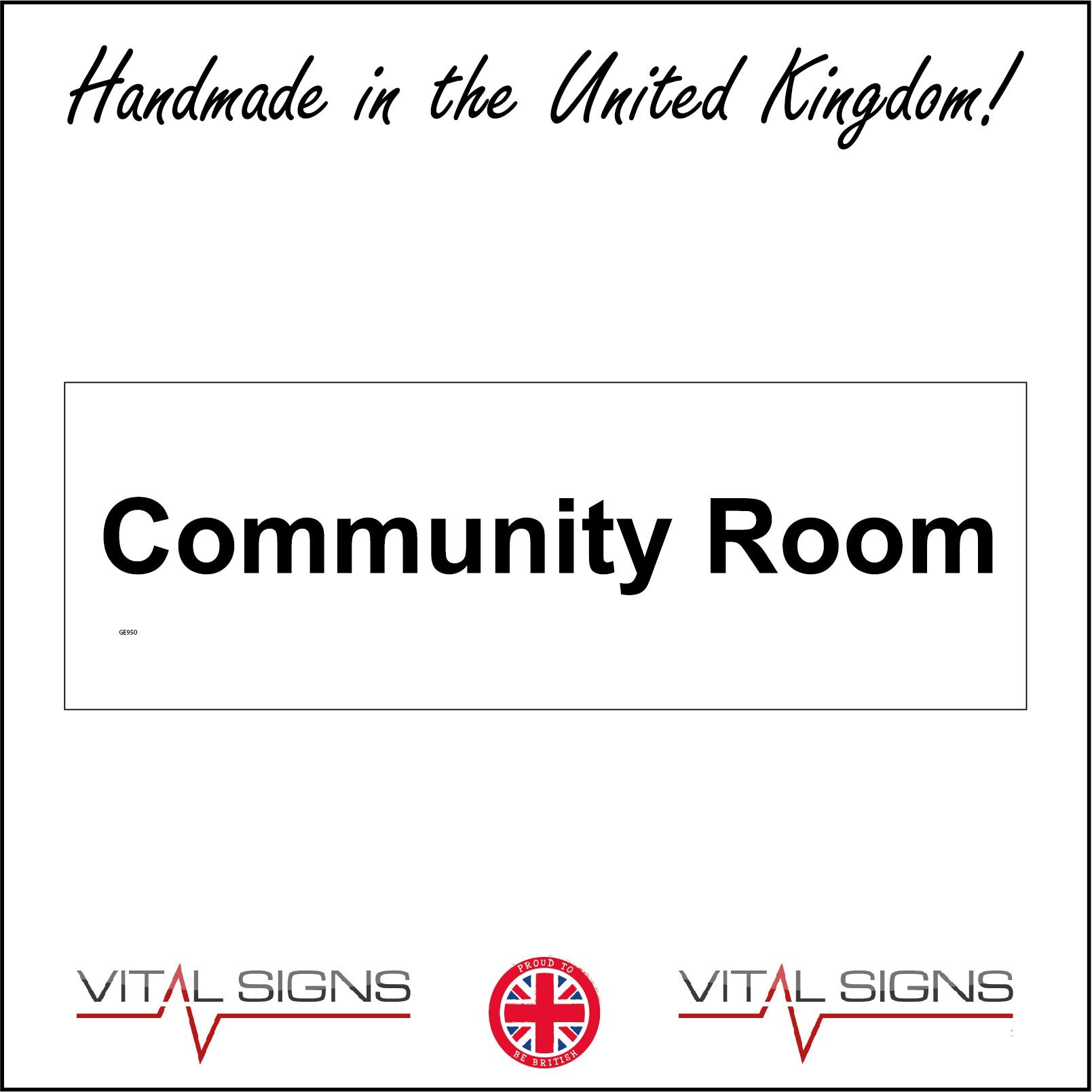 (450 x 150mm - 18 x 6, C - Dibond / Composite Aluminium) GE950 ...