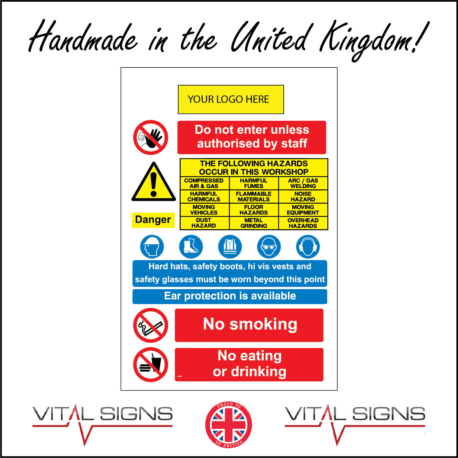 (450 x 600mm - 18 x 24, D - 1mm Pvc Foamex) MU298 Multi Hazard Do Not ...