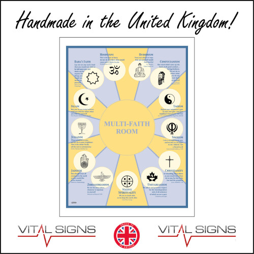 (100 x 150mm - 4 x 6, D - 1mm Pvc Foamex) GE954 Multi Faith Room Sign ...