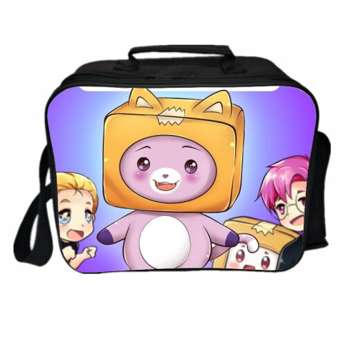 (10) Lankybox Lunch Box Bag Children Cartoon Insulated Keep Cold Warm ...