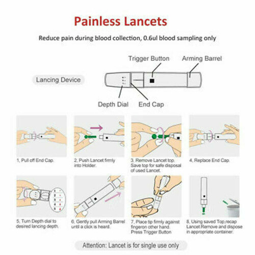 50x Exactive EQ Blood Glucose Test Strips Codefree Daily Use Lancets on ...