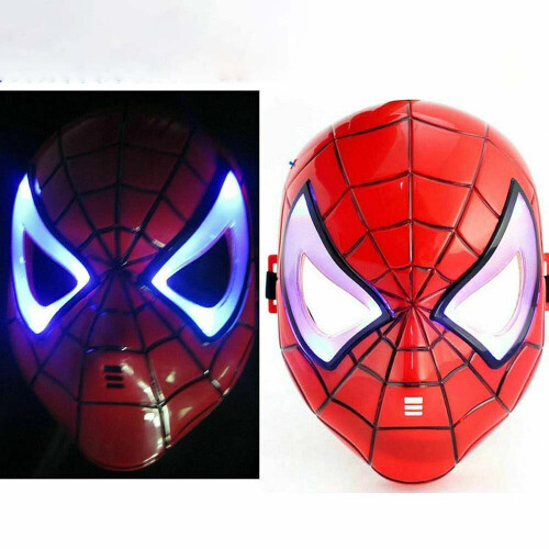 LED Spiderman Mask Kids Fancy Dress Superhero Hero Spider Man Party ...