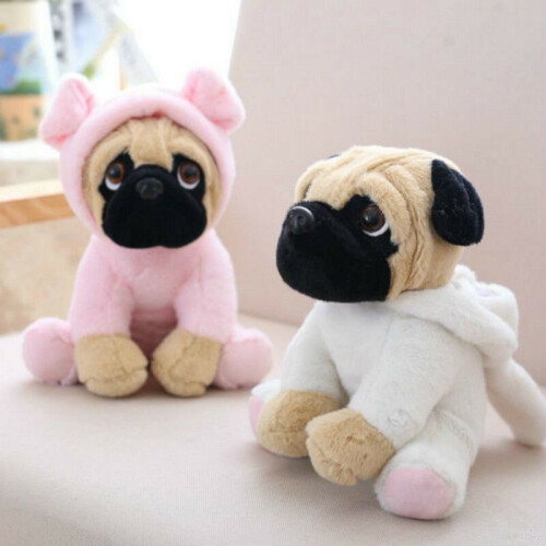 8 Large Plush Toys Pug Dog 7 Costumes Cuddly Soft Toy Teddy Plush Animal Cute on OnBuy