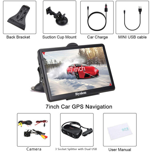 Car Sat Nav,7 Inch Bluetooth&AV-IN GPS Navigation Pre-Installed UK & EU ...