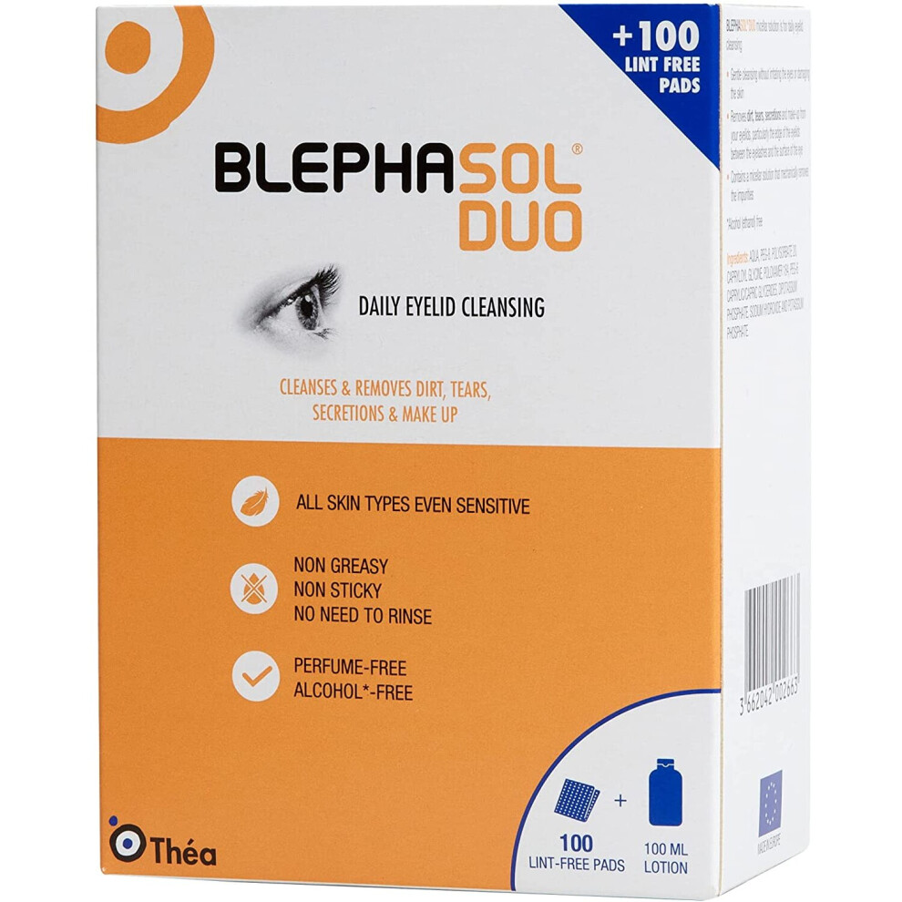 Blephasol Duo: 100ml x 3 Blephasol & 100 cotton pads: Treatment of ...