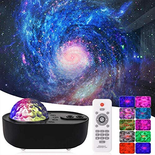 LED Light Projector,3 in 1 Galaxy Night Light Projector 10 Colour Modes ...