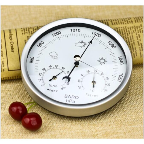 Oypla Indoor Outdoor Barometer Weather Station Stainless Steel on OnBuy