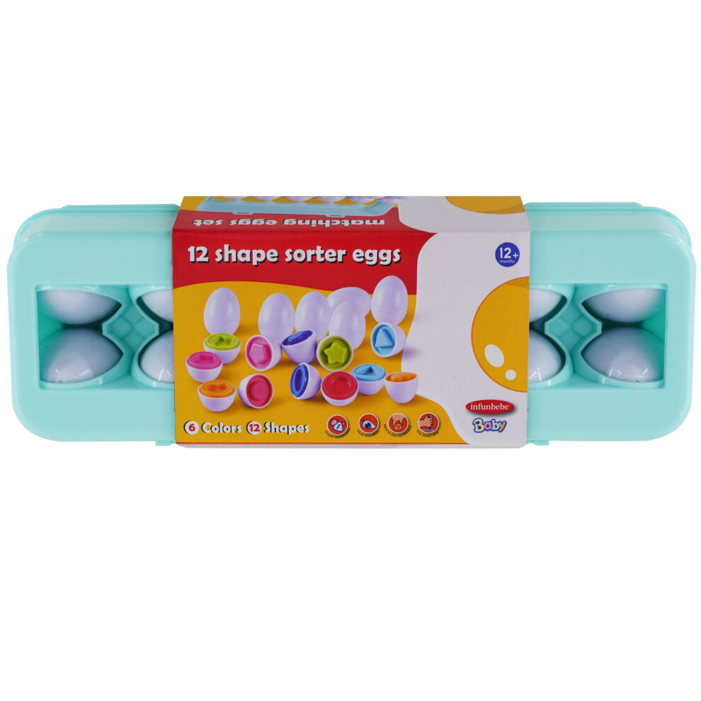 Matching 12 Pcs Eggs Set Color Shape Sorter Recognition Educational Baby Toy on OnBuy