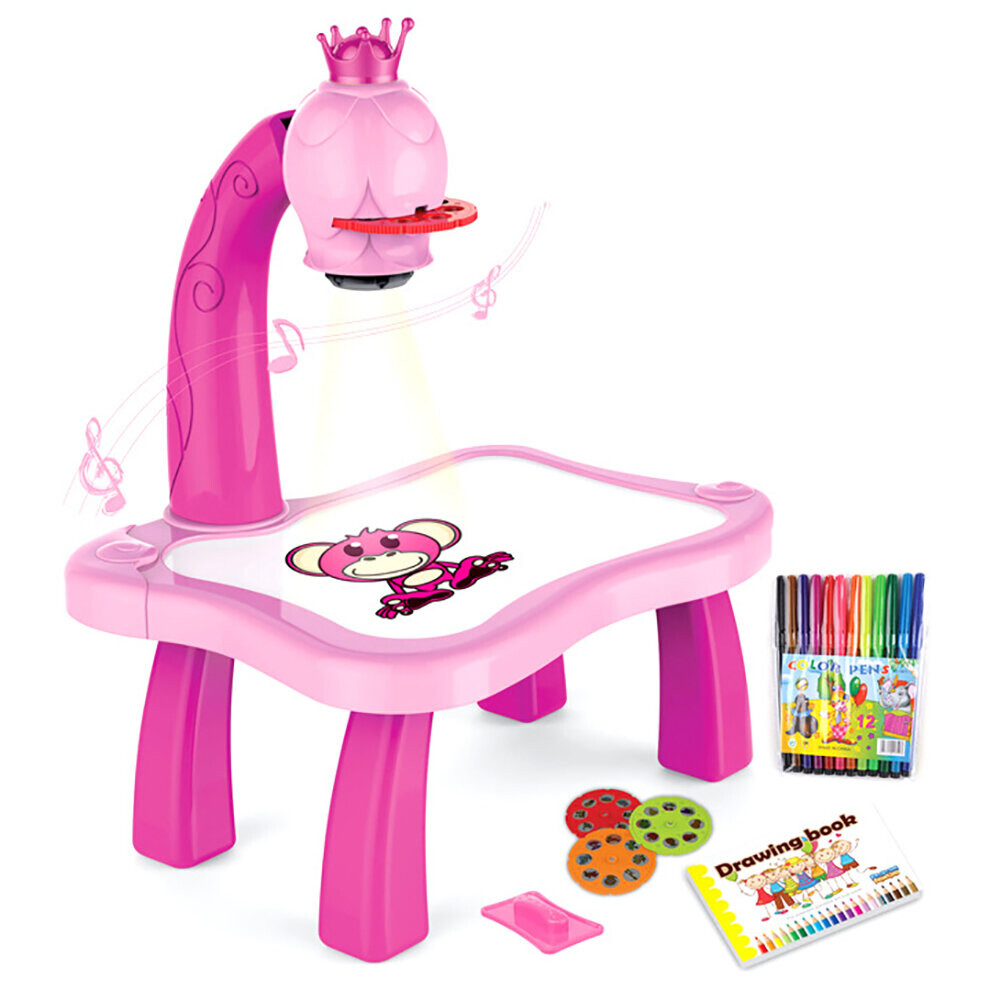 (pink) Trace and Draw Projector Toy, Art Projector, Kids Drawing Board ...