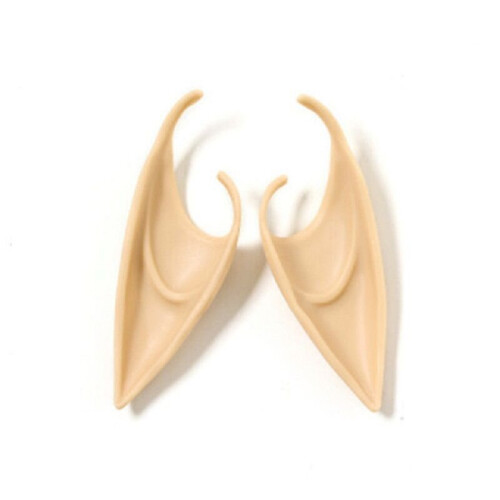 (Skin Color2, M) 2 Pairs Elf Ears Rubber Latex Prosthetic Angel Pixie ...