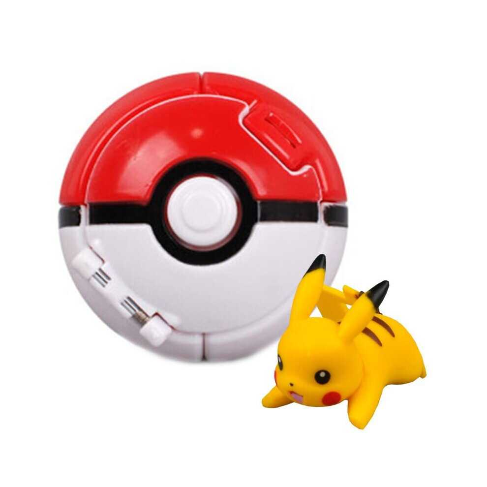 (Pikachu 2) Pokemon Poke Ball Action Figure Model Toys Pikachu ...