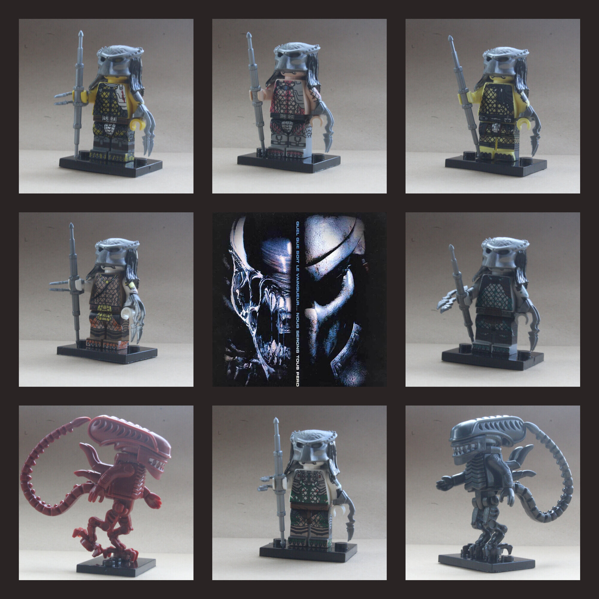 (Aliens Vs Versus Predator Monsters) TV Movie Mini Figure Sets Horror ...