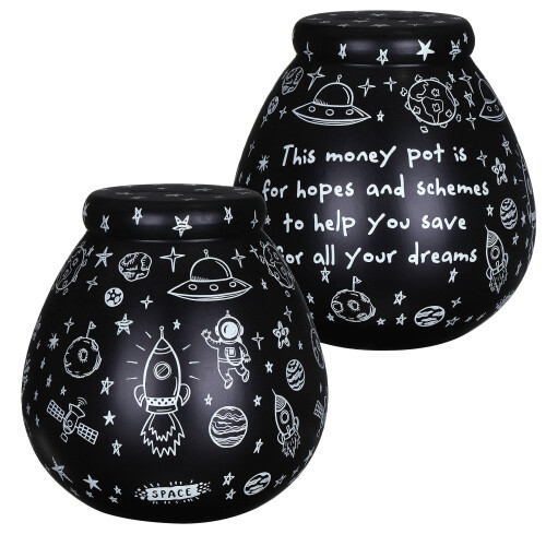 Pot of Dreams Ceramic Smash Money Box Glow in the Dark Space Design on ...