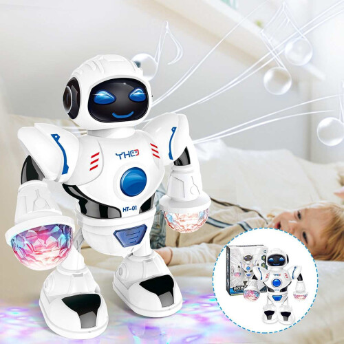 Electric Dancing Robot Toy with LED lighting Music Swing Robot Children ...