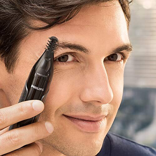 Philips Nose Hair Trimmer Series 3000 Nose Ear and Eyebrow Trimmer Showerproof with Protective Guard System Battery Operated No pulling Guara on OnBuy