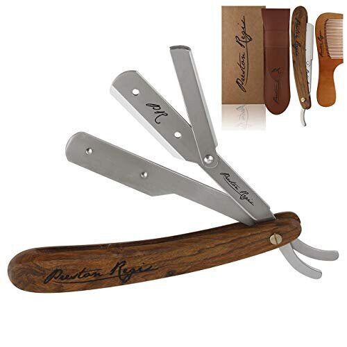 Preston Regis Men's Cut Throat Razor Kit - Marine Grade 316 Stainless ...