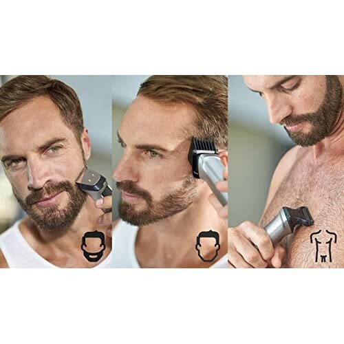 Philips MULTIGROOM Series 7000 MG7730/15 Rechargeable Black, Silver ...