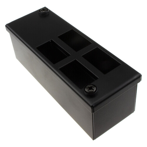 kenable GOP/POD Metal Box with Vertical Cut Outs for 4 x 6C Outlets and ...